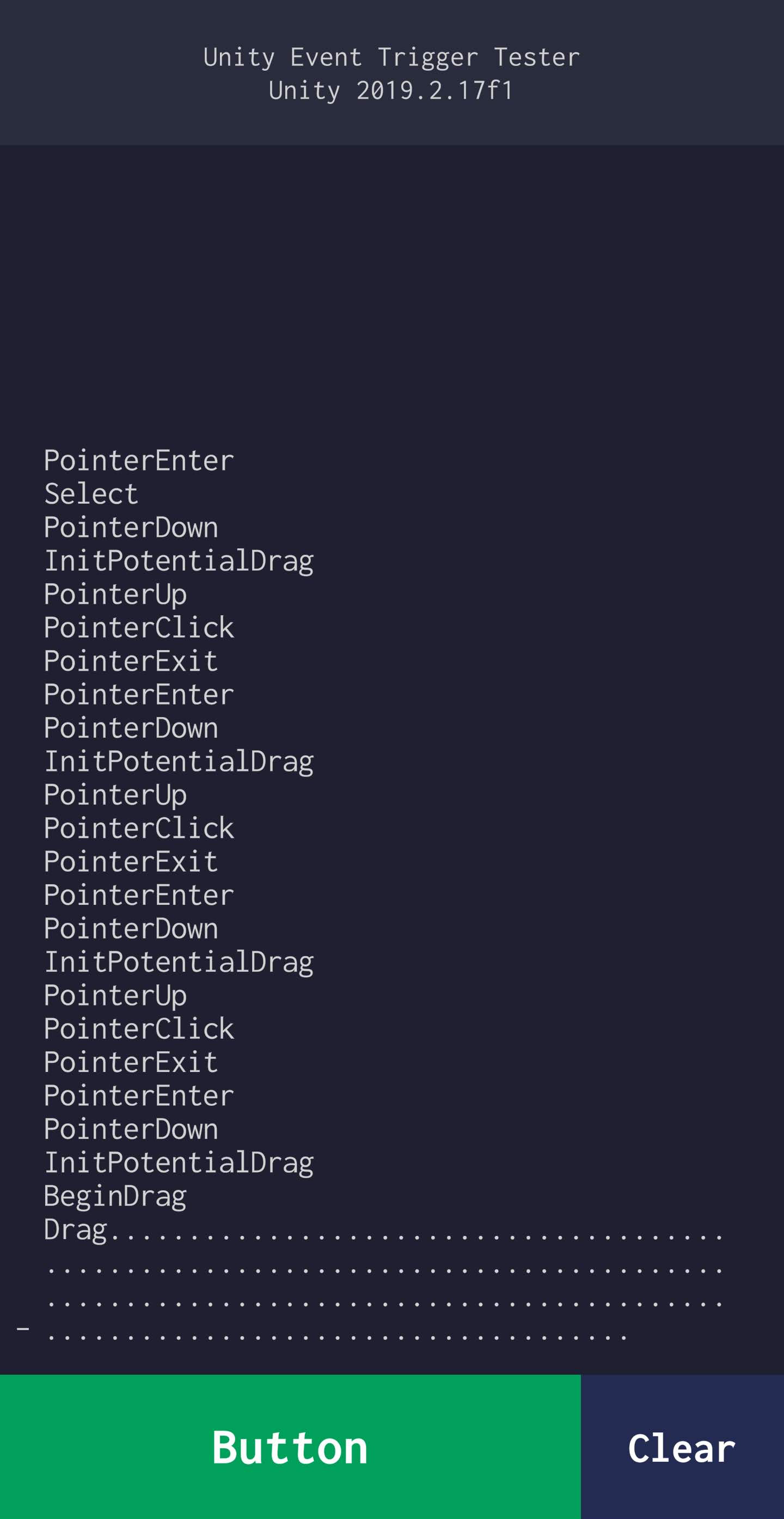Unity Event Trigger Tester Glasspile
